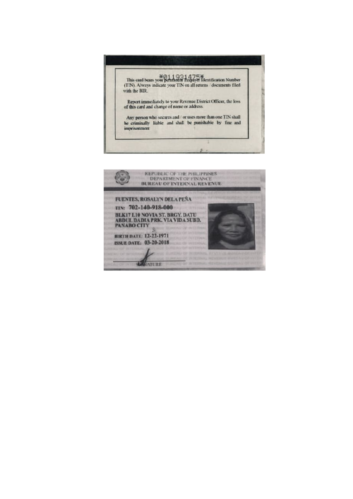 Doc2 - e-EkitiFaculty of Management S - This card bears your permanent ...