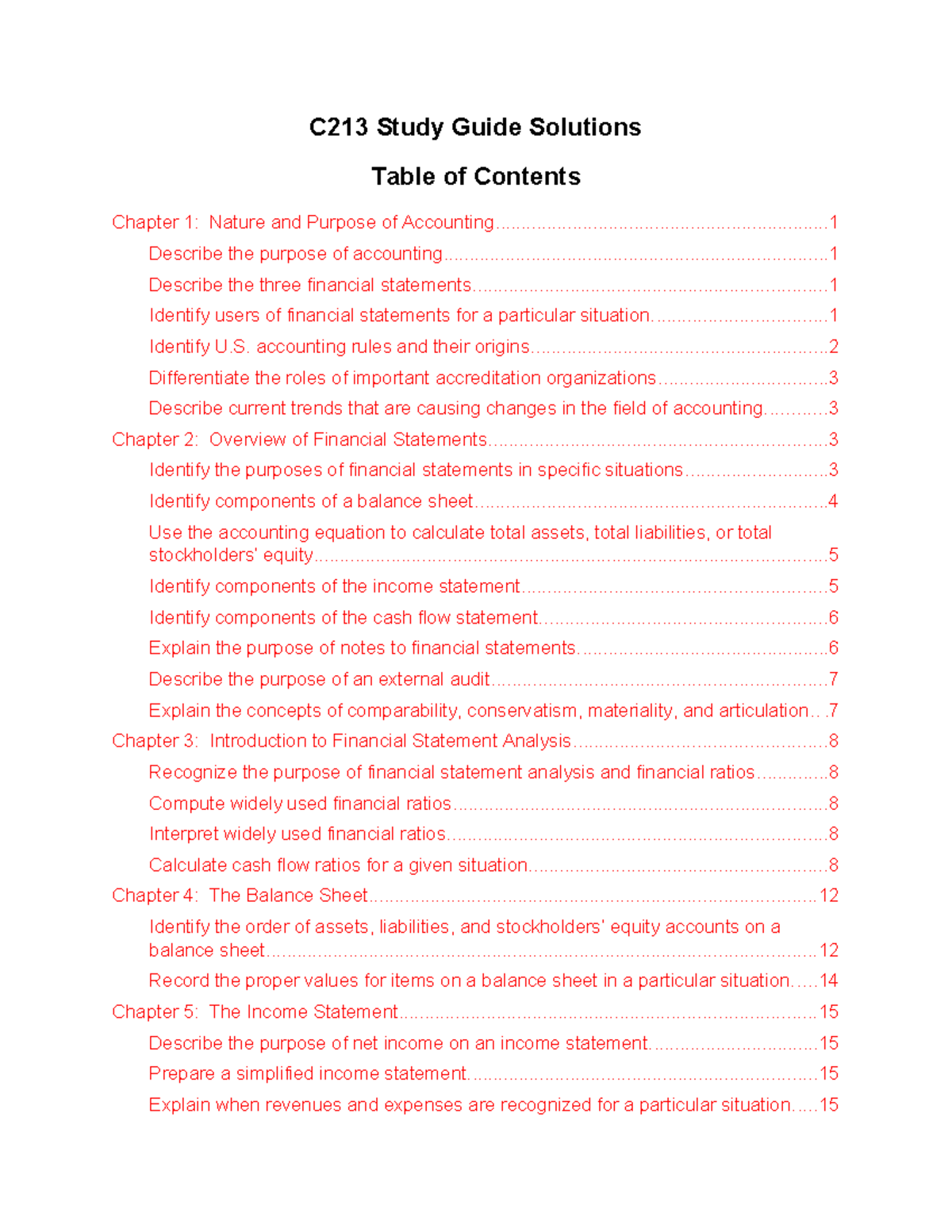 C213 Study Guide - Solution - C213 Study Guide Solutions Chapter 1 ...