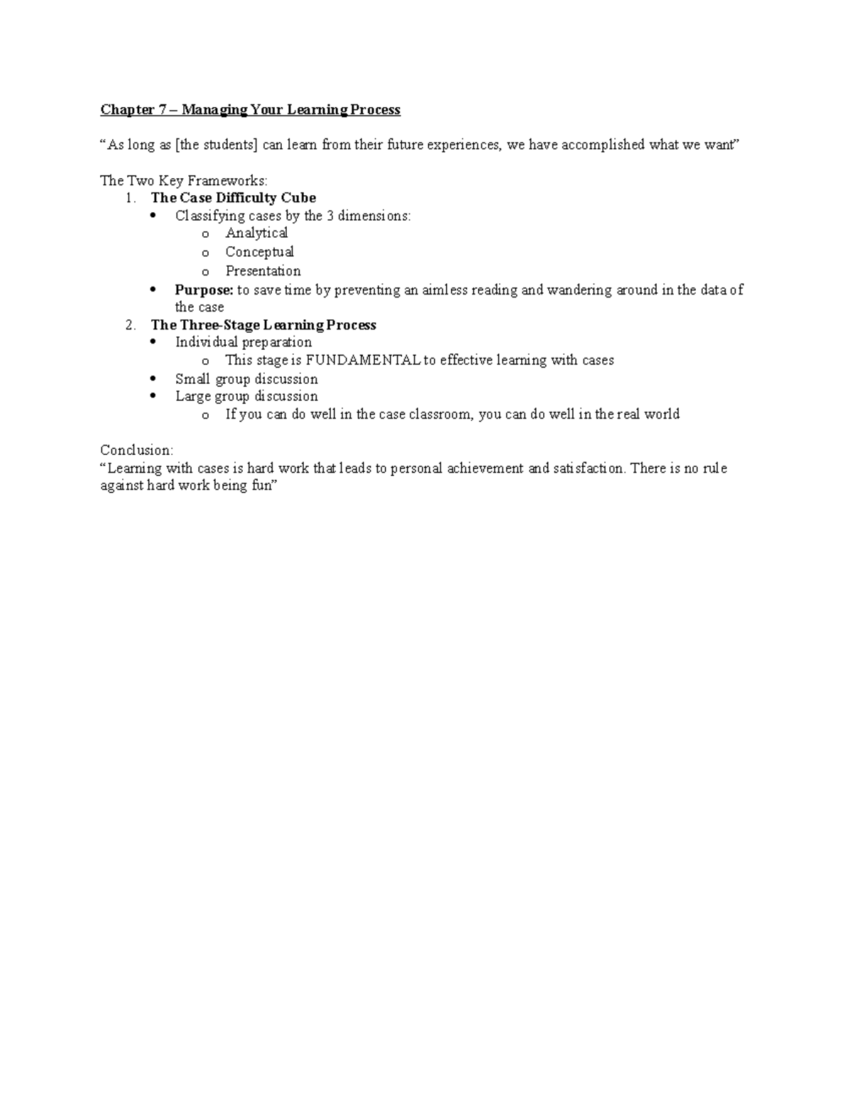 Chapter 7 - Managing Your Learning Process - Chapter 7 – Managing Your ...