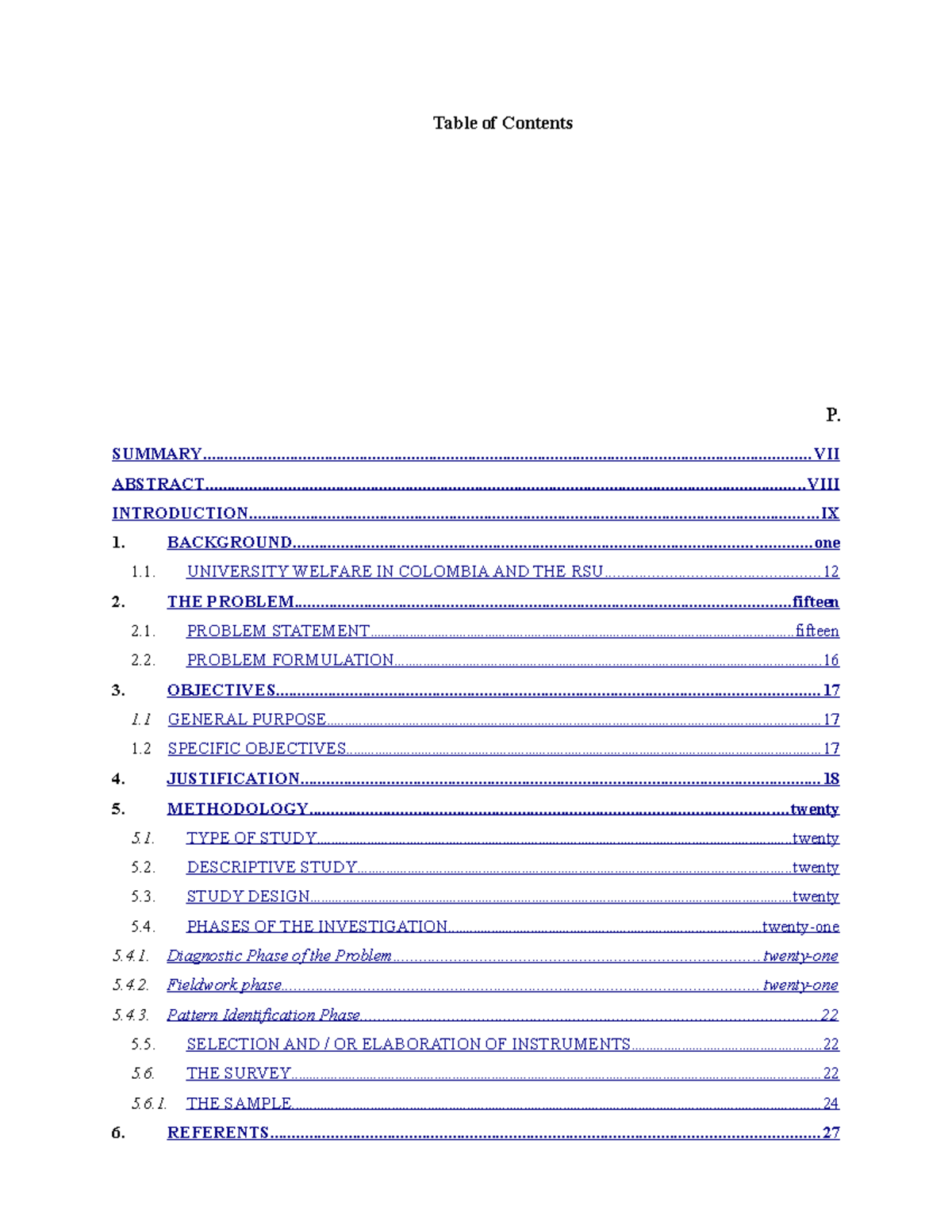 Work 3 - Work 3 - Table of Contents P. - Studocu