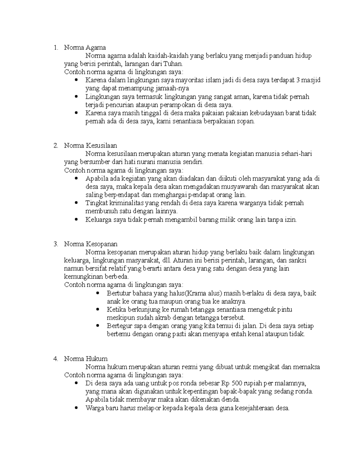 Macam-macam Norma di Indonesia - Norma Agama Norma agama adalah kaidah ...