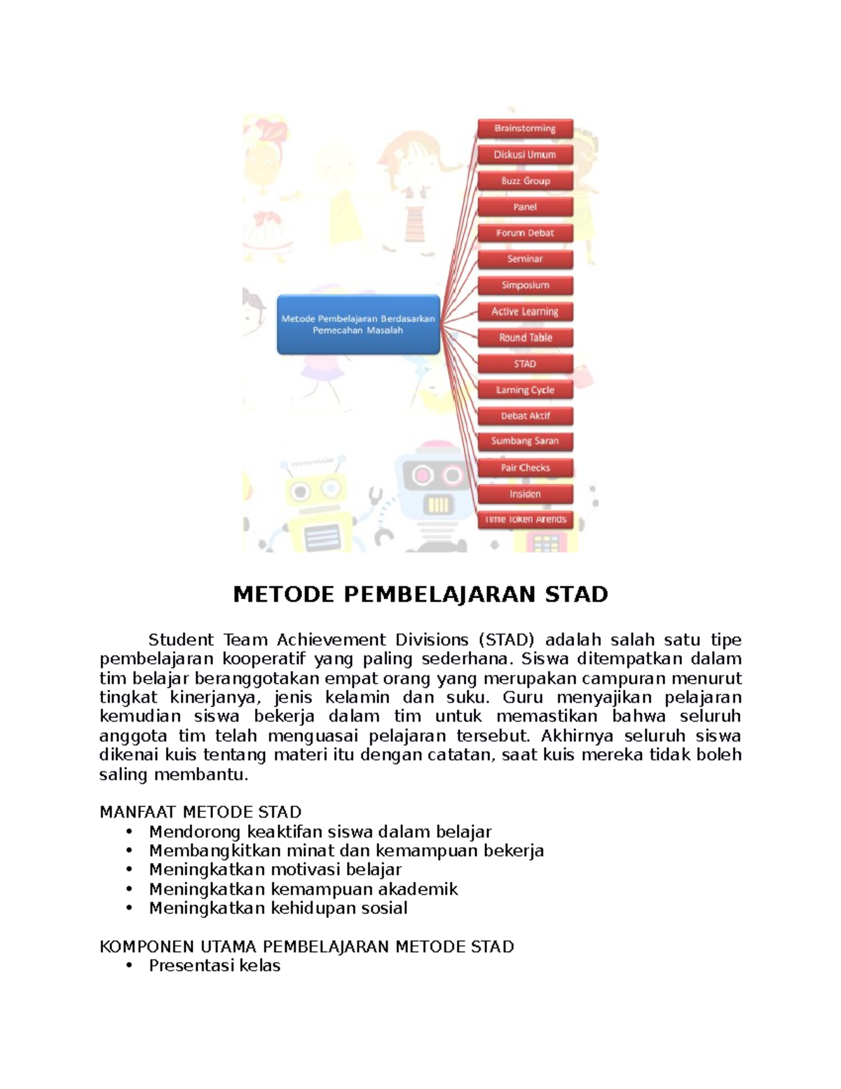 Metode Pembelajaran STAD - METODE PEMBELAJARAN STAD Student Team ...