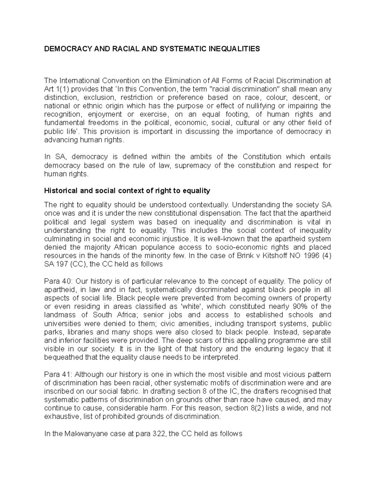 Democracy AND Racial AND Systematic Inequalities - DEMOCRACY AND RACIAL ...