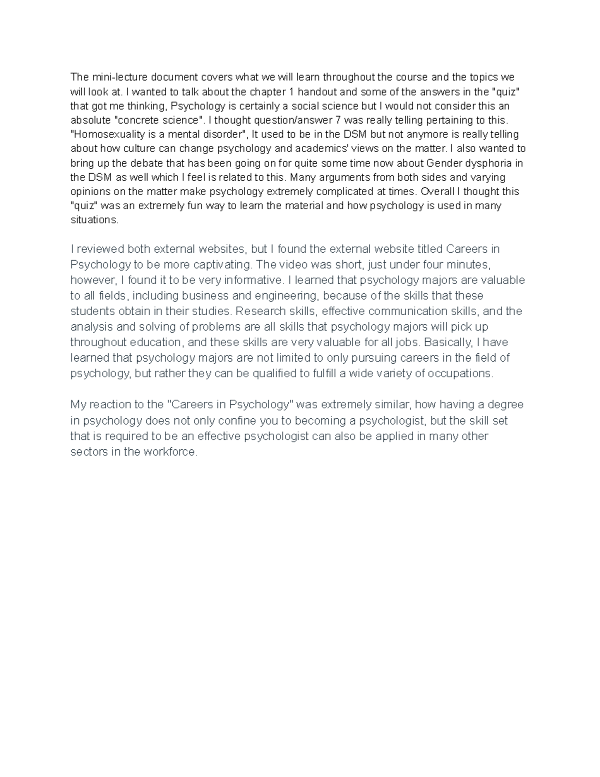 The mini-lecture document - I wanted to talk about the chapter 1 ...