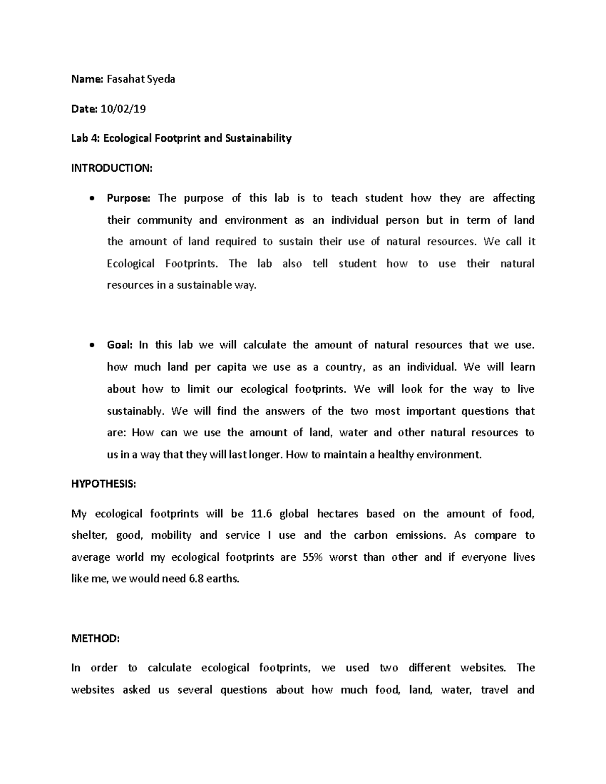 Lab 4 Ecological Footprint And Sustainability Warning TT Undefined lab-4-ecological-footprint-and-sustainability-warning-tt-undefined