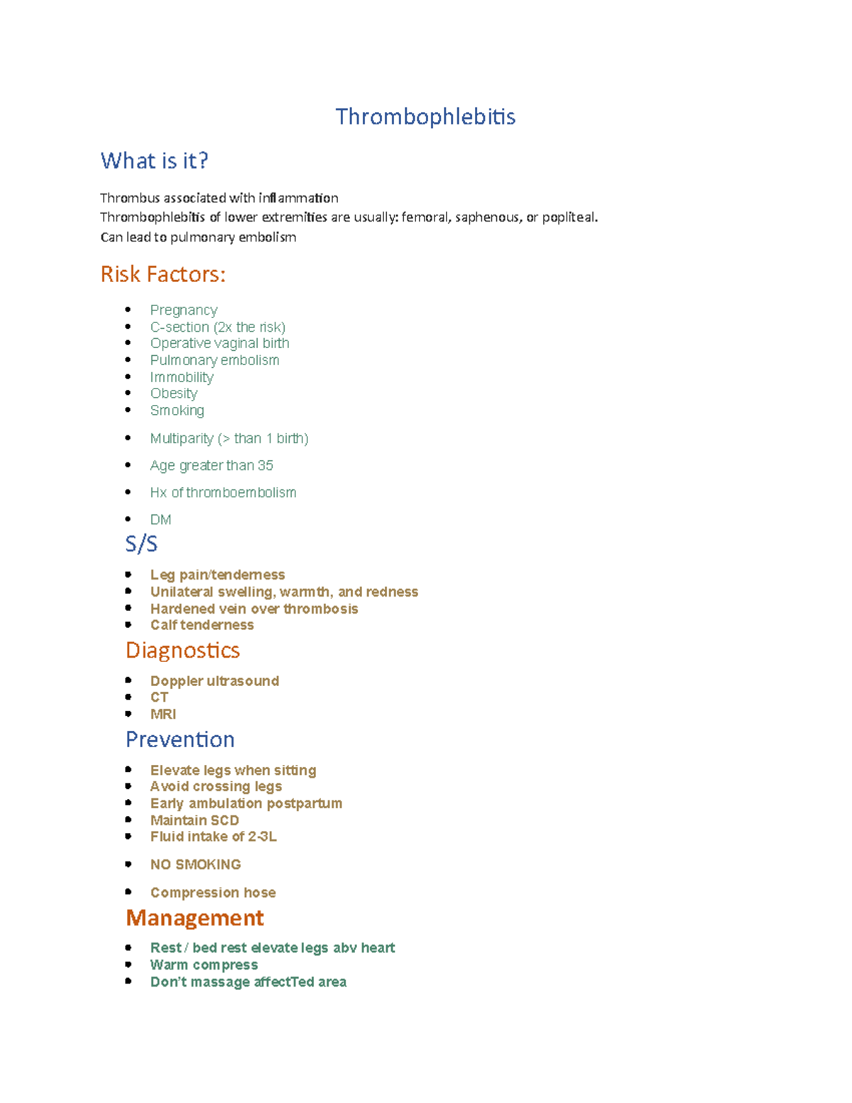 Thrombophlebitis - Thrombophlebitis What is it? Thrombus associated ...