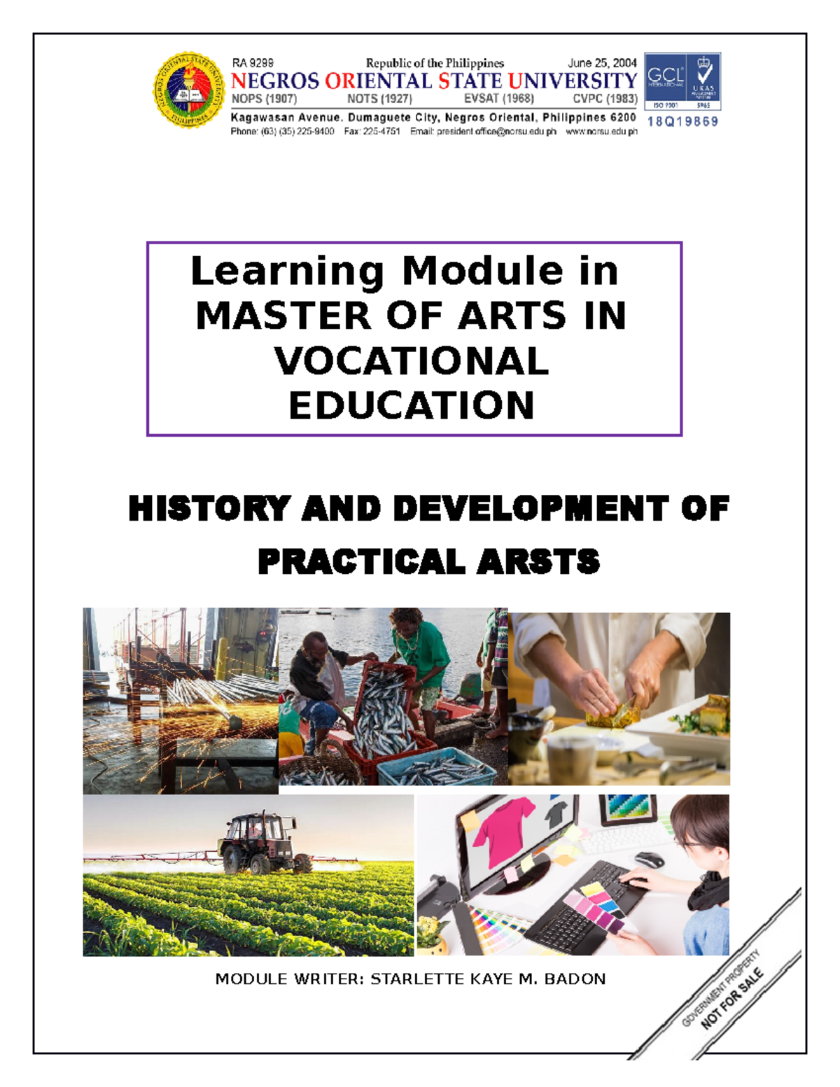Chapter 1- Module-PRAC ARTS - HISTORY AND DEVELOPMENT OF PRACTICAL ...