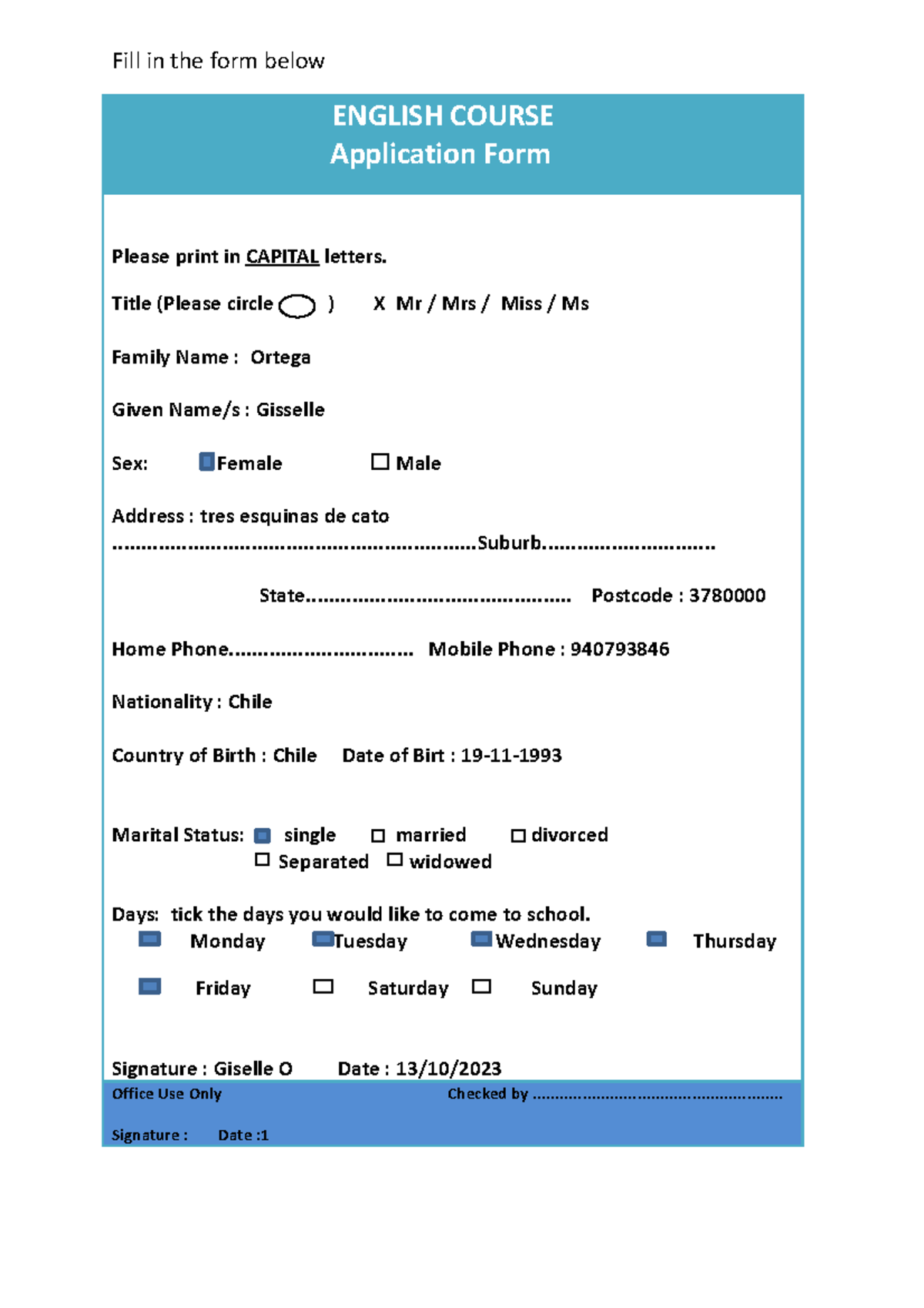 English-course-application-form 49887 - Fill in the form below ENGLISH ...