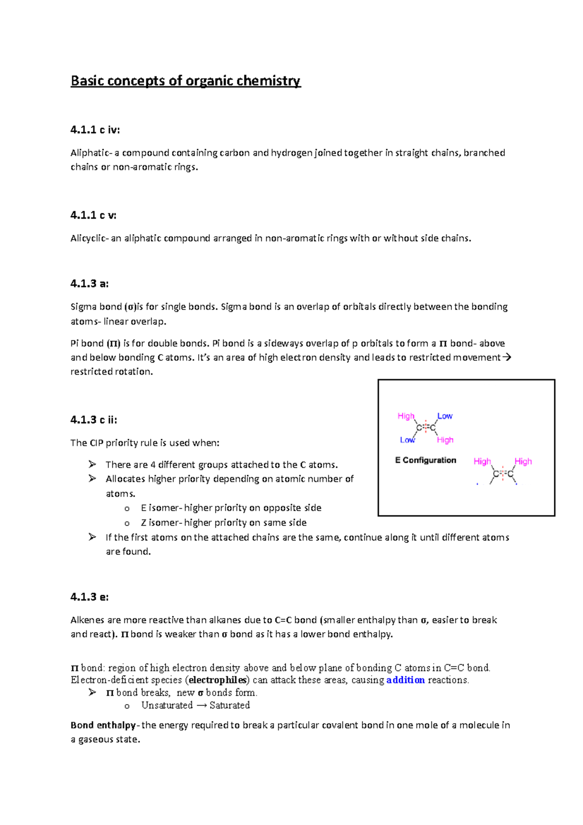 Basic concepts of organic chemistry- incomplete notes - Basic concepts ...