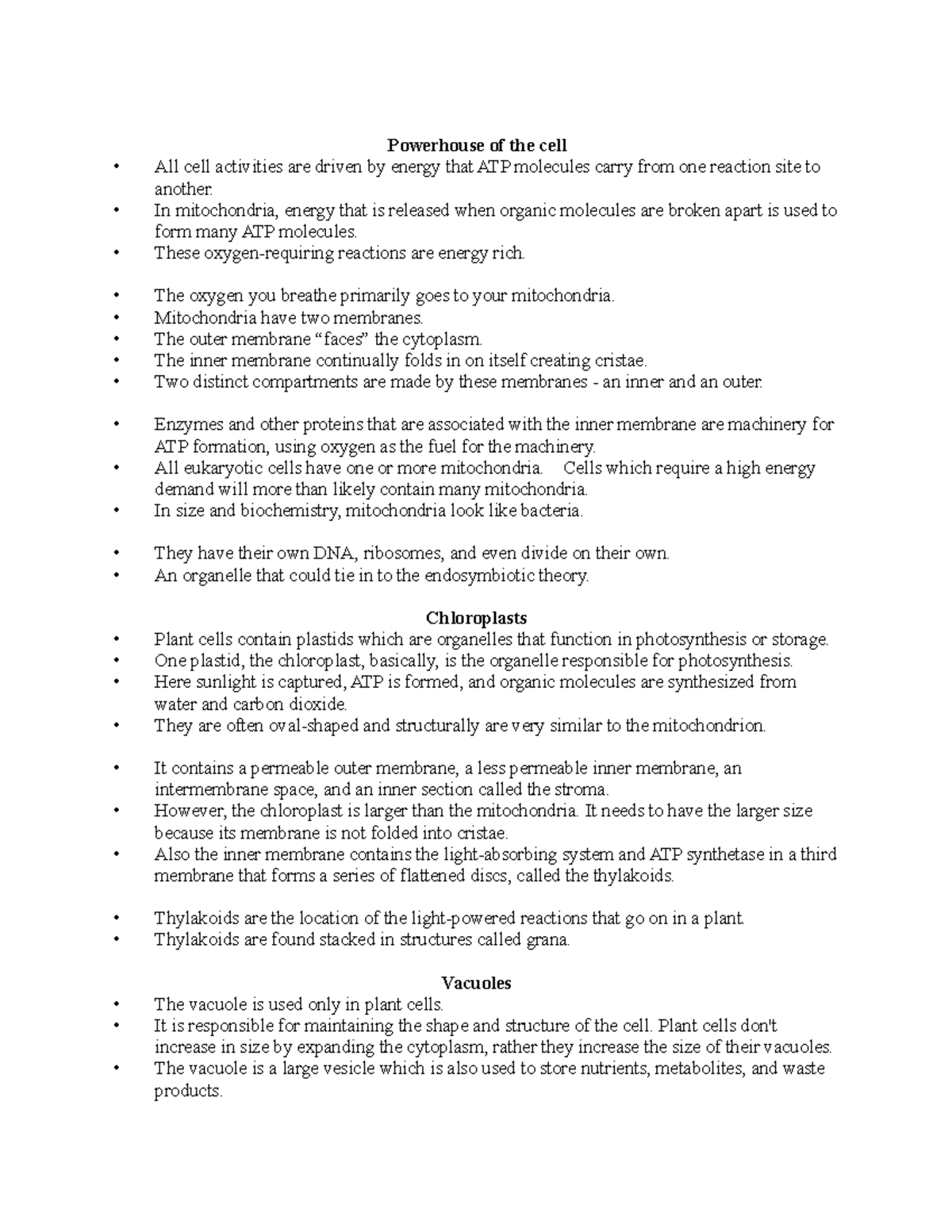 5 Eukaryotic 4 - Biology - Powerhouse of the cell All cell activities ...