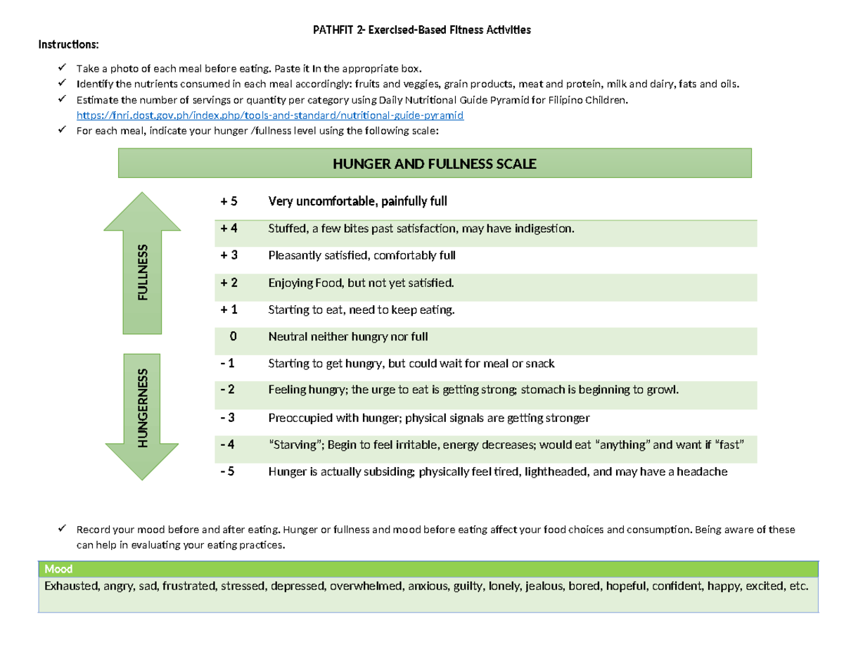 Food Log - Aifjwevewbwe - Instructions: Take a photo of each meal ...