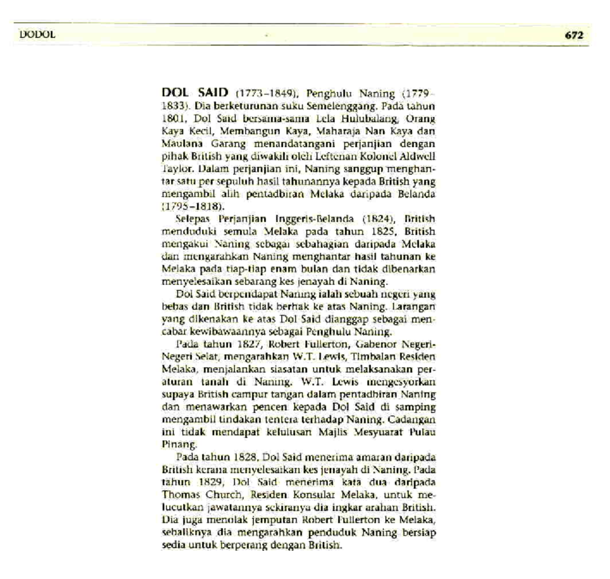 Dol said - its hard to acces this web - sejarah - Studocu