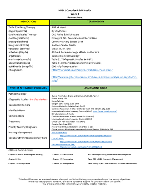 Final review notes pt1 - Lewis's Medical-Surgical Nursing - Final ...