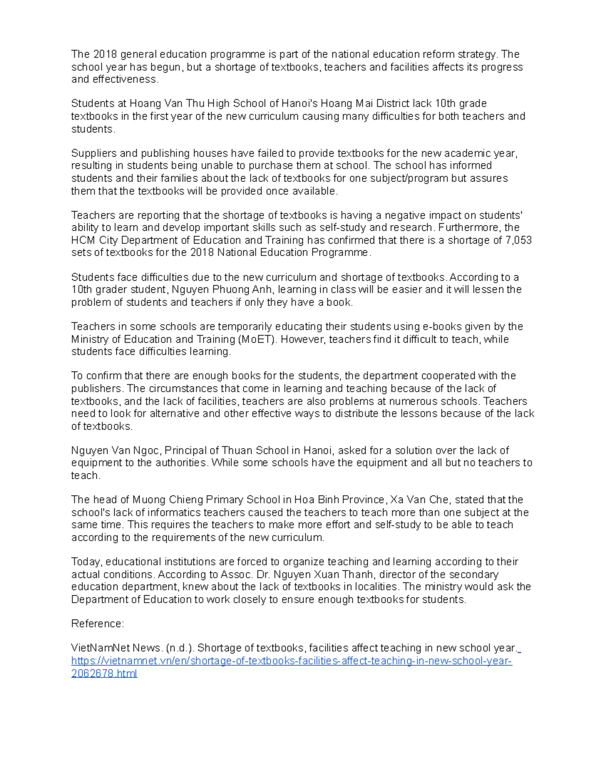 PR1 Summary - dfgh - The 2018 general education programme is part of ...