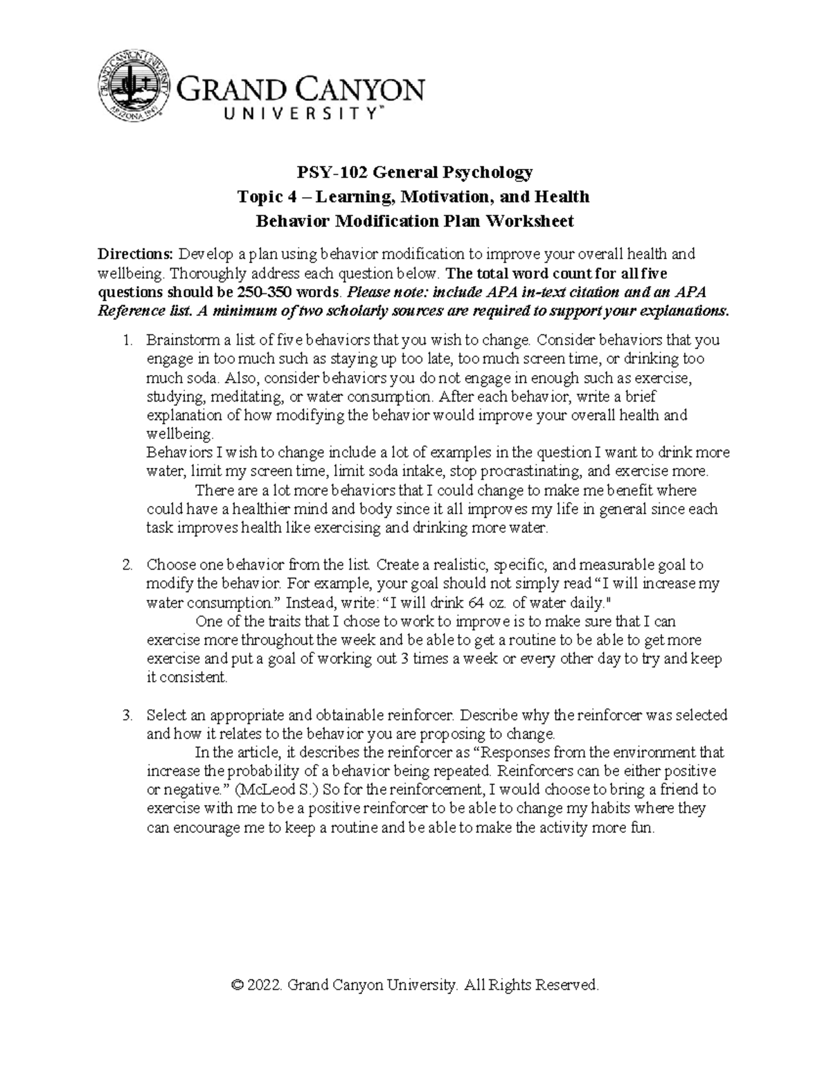 PSY-102-RS-T4-Behavior Modification Plan final - PSY-102 General ...