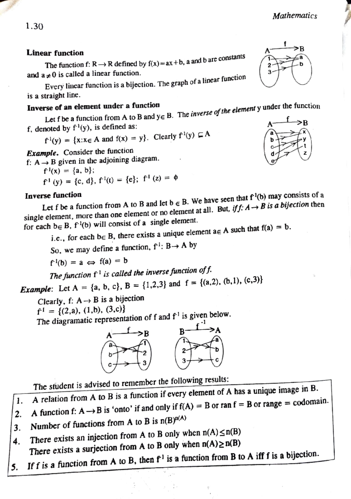 Ch1 pgs31-37 - Mathematics notes - Mathenuuics Linear function The ...