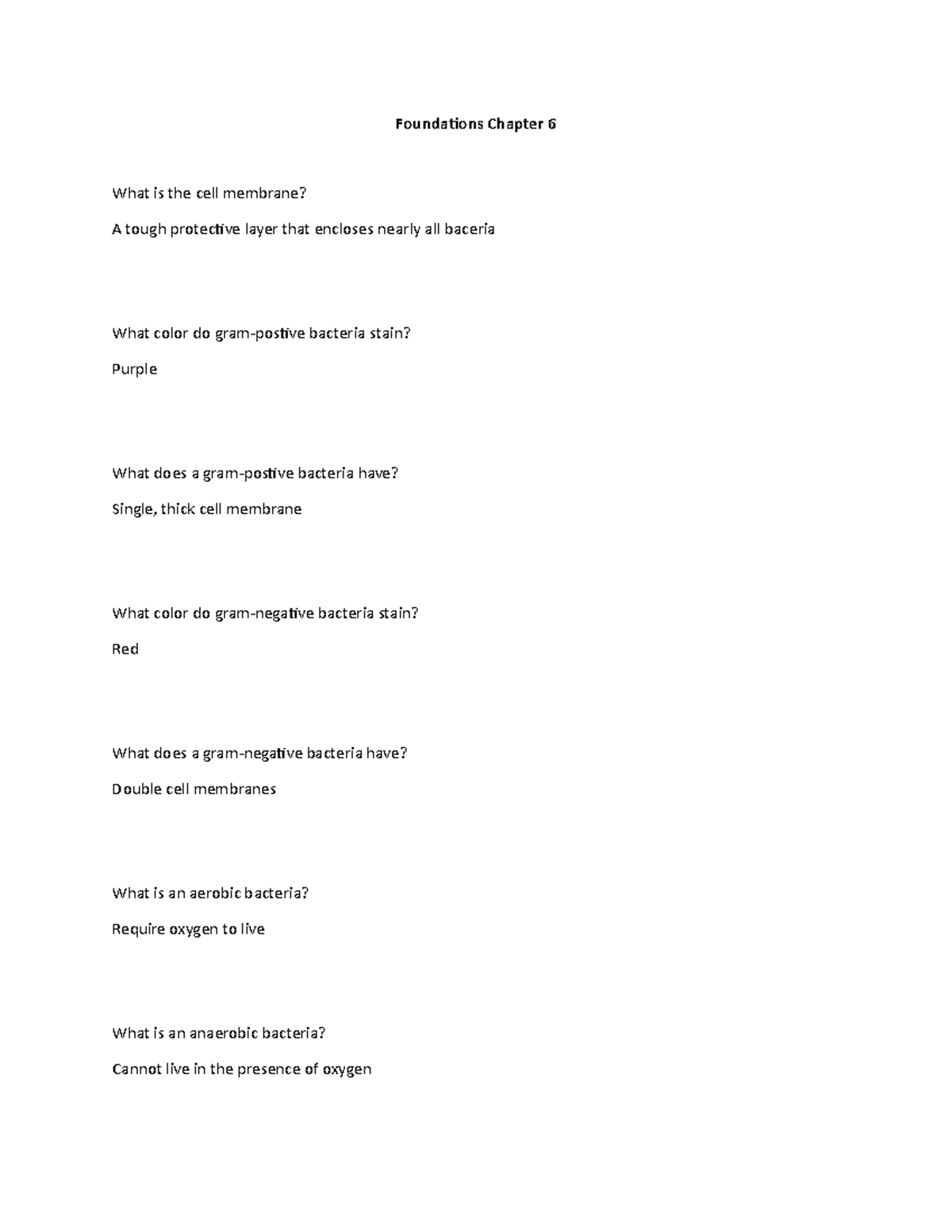 Foundations Chapter 6 - notes - Foundations Chapter 6 What is the cell ...