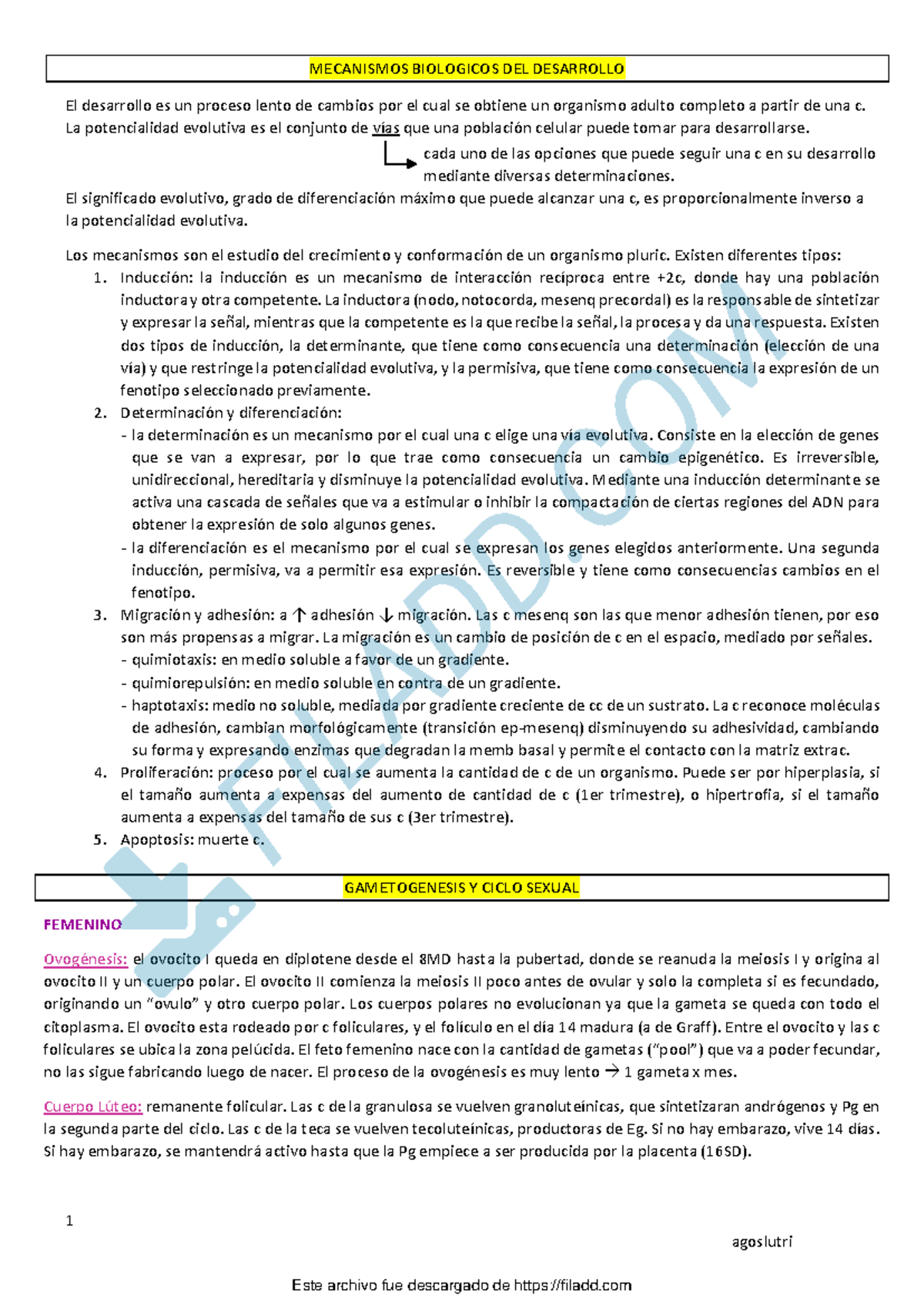 Speech Final embrio - 1 agoslutri cada uno de las opciones que puede seguir una c en su ...