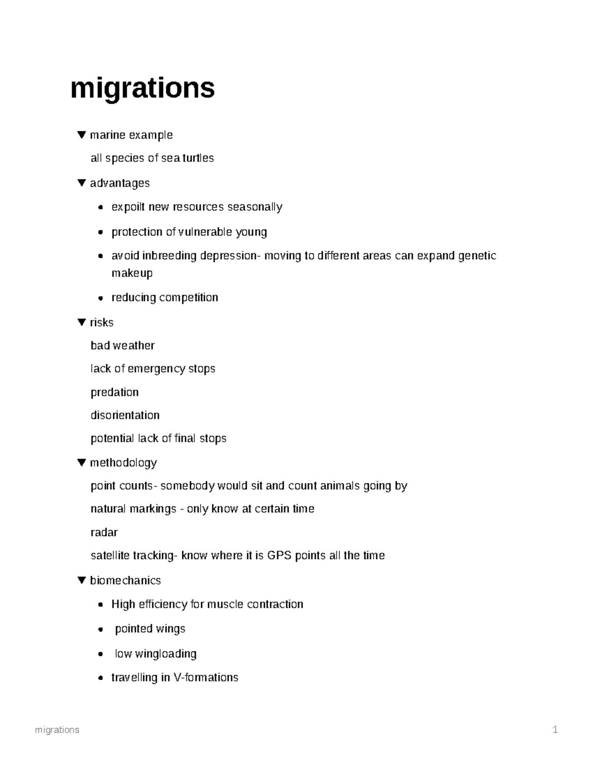 Migrations - Lecture notes 6 - BIOL2039 - Studocu