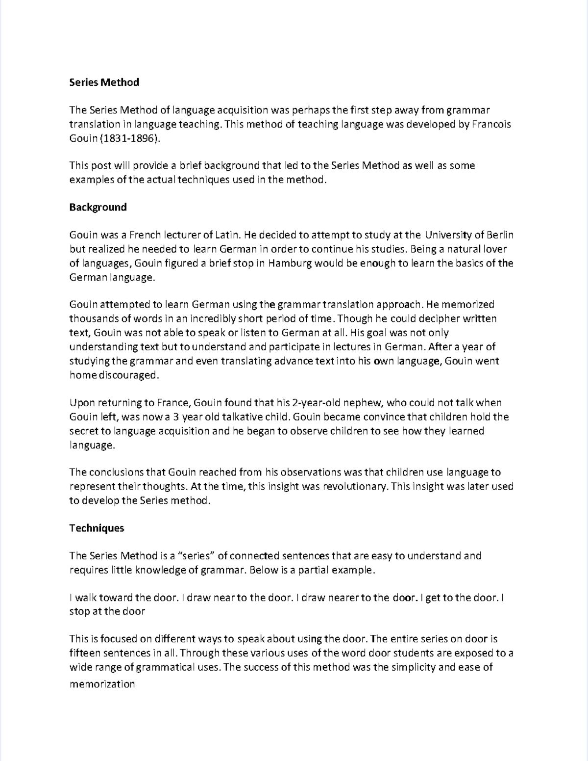 Series Method - This method oftranslation in language teaching. This ...