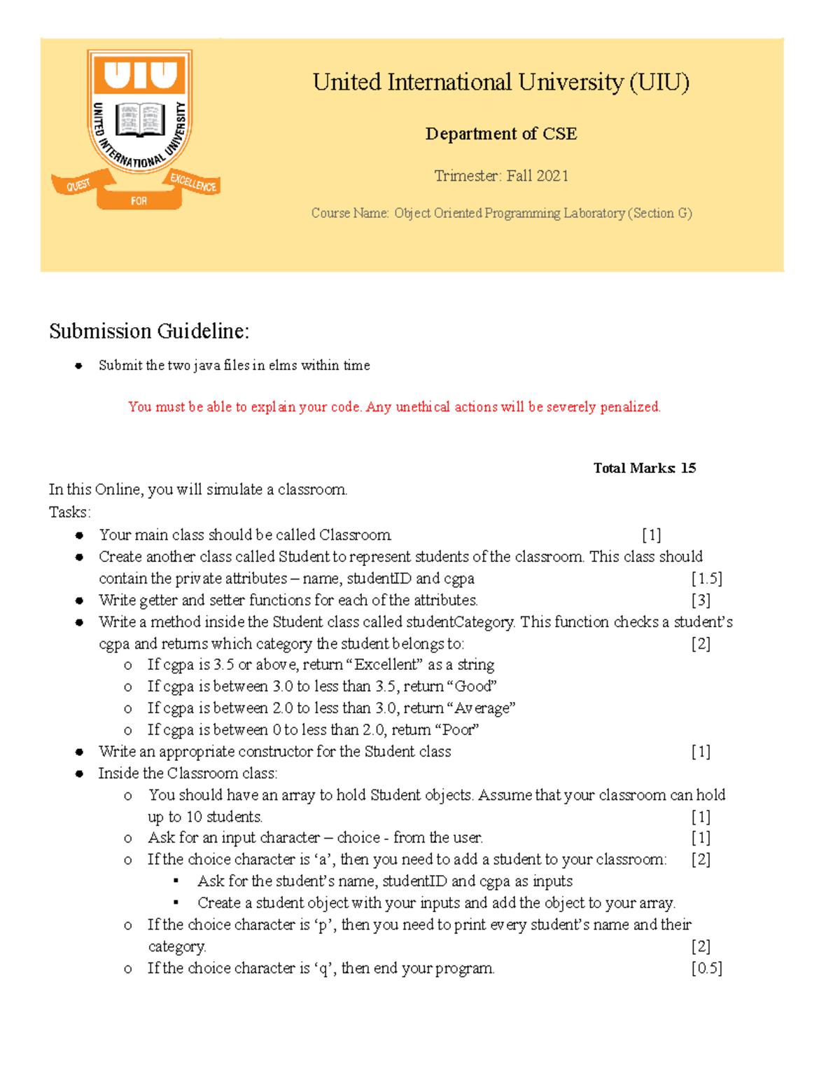 Practice problem of Digital Logic Design - United International ...