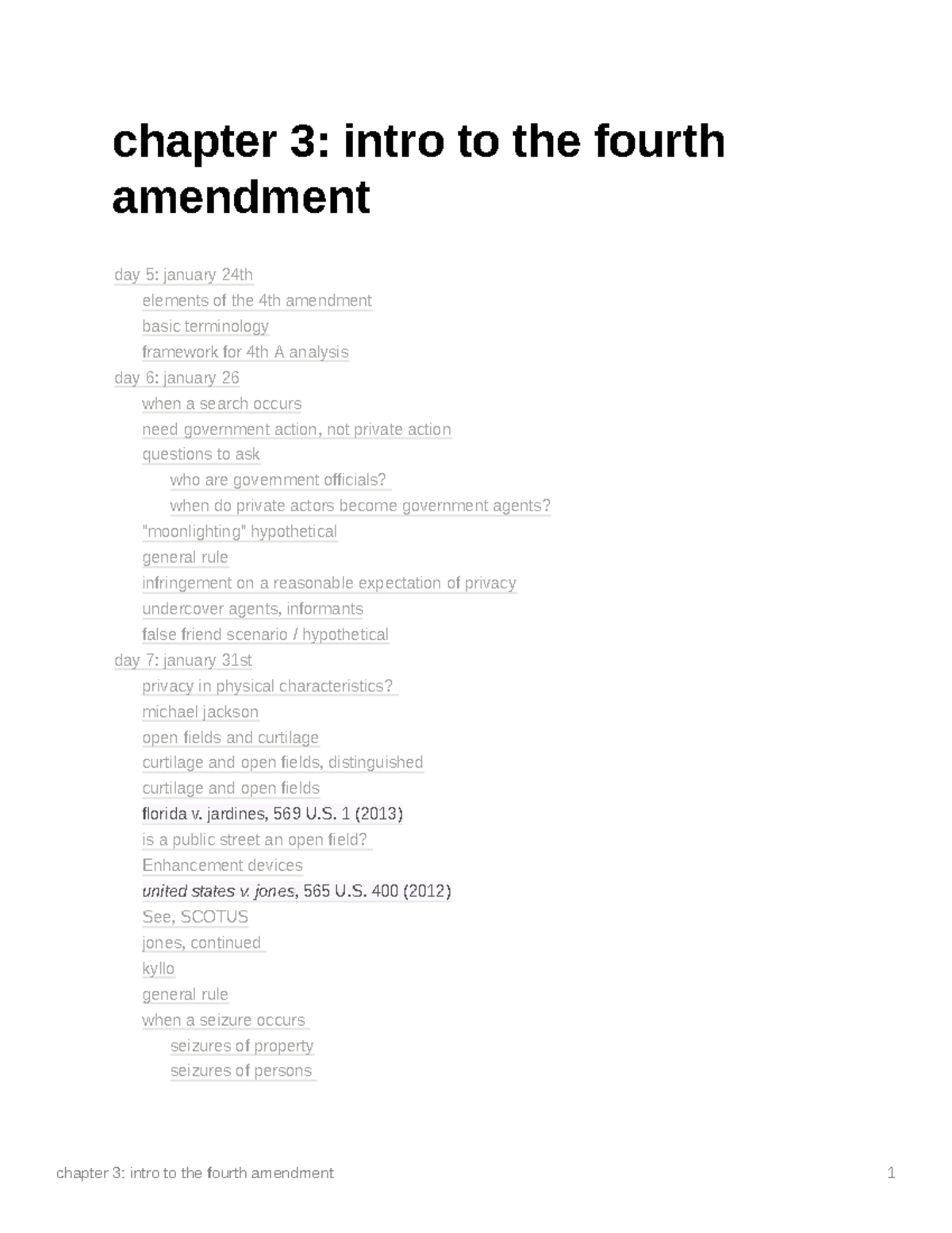 Criminal procedure ch 3 - chapter 3: intro to the fourth amendment day ...