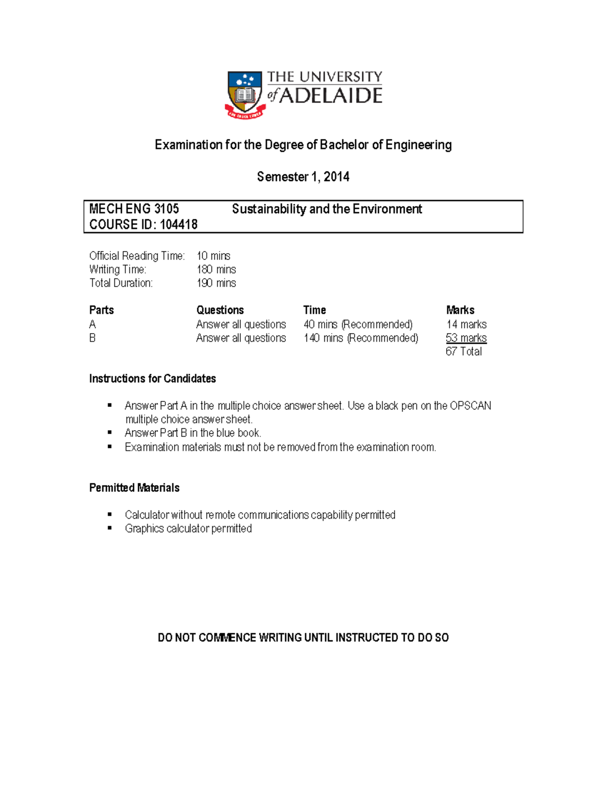 SE Exam Questions 2014 undergrad - Examination for the Degree of ...