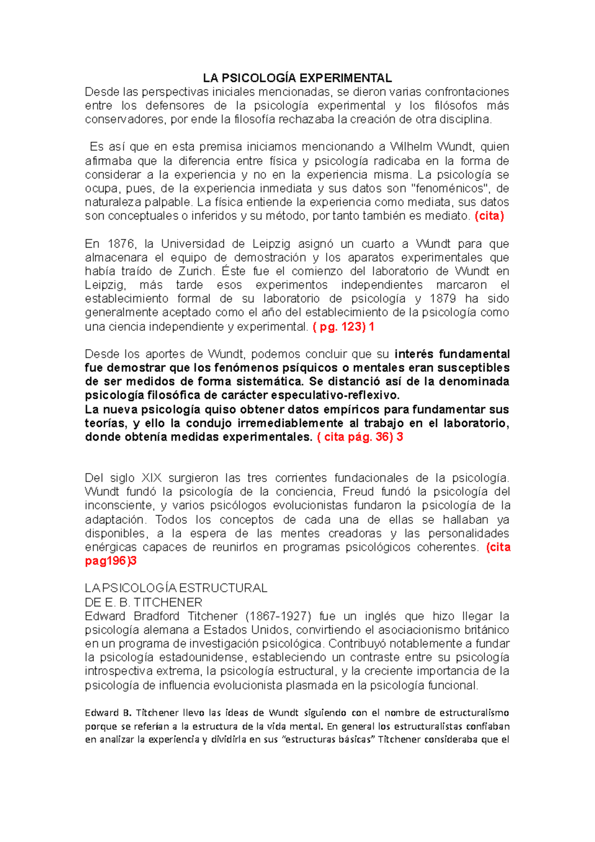 LA Psicología Experimental - LA PSICOLOGÍA EXPERIMENTAL Desde las ...