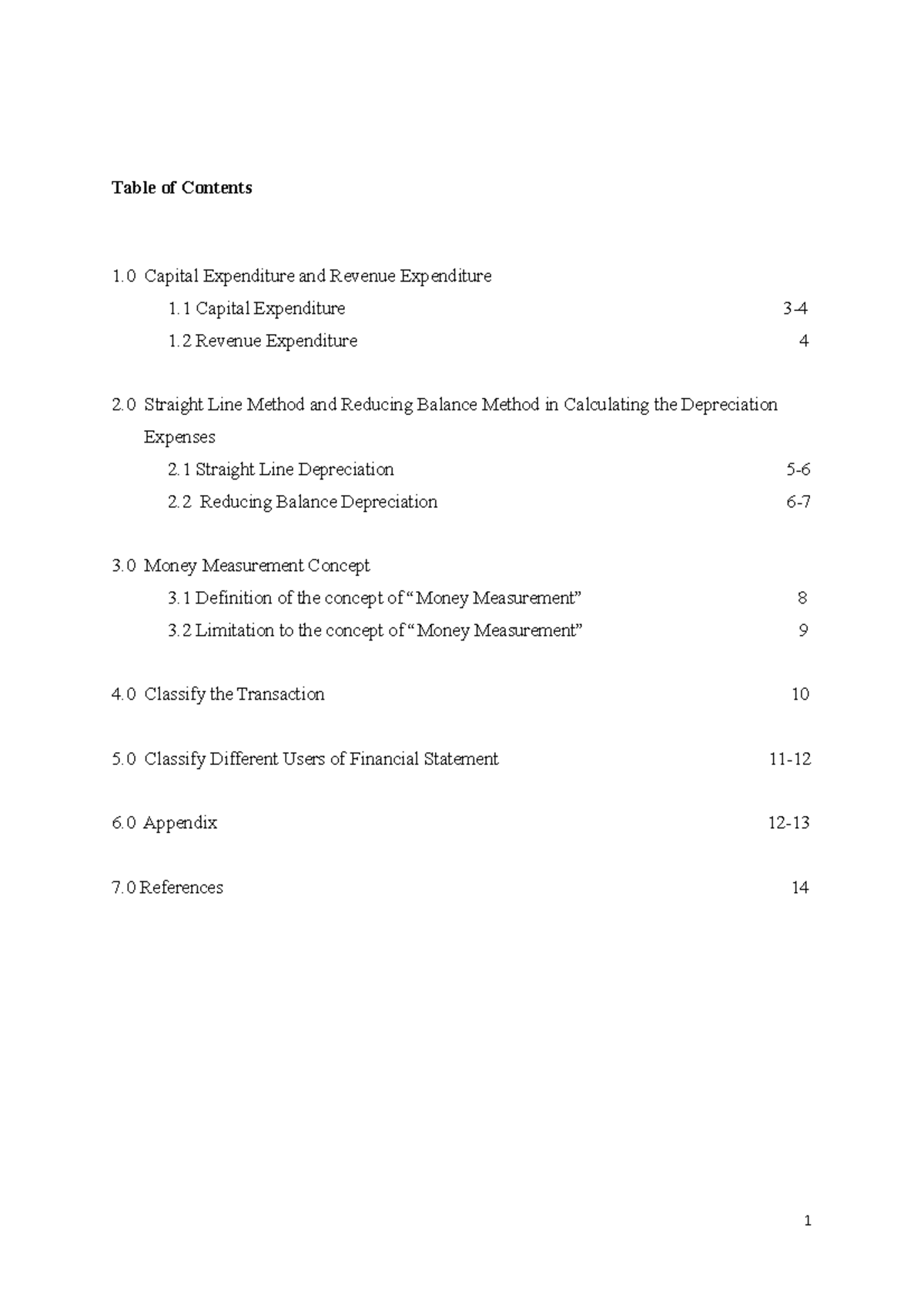Finance Accounting ( Capital Expenditure & Revenue Expenditure) - Table ...