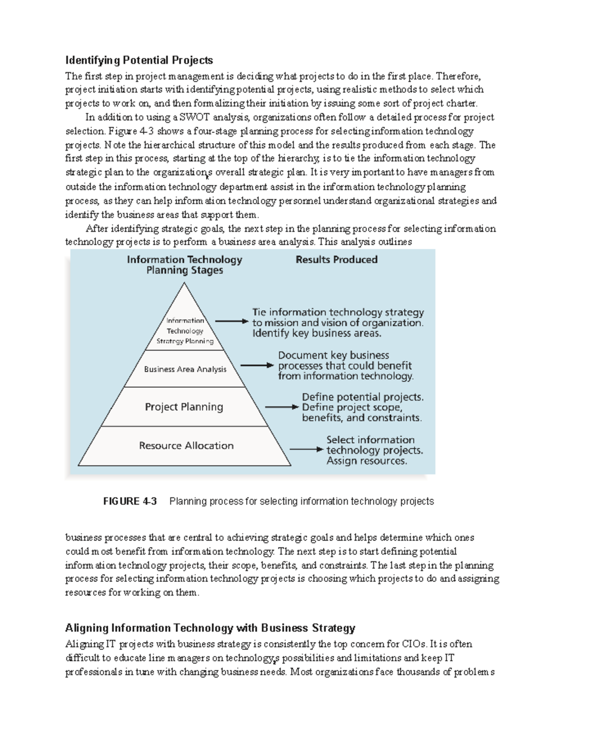 Identifying Potential Projects - Therefore, project initiation starts ...