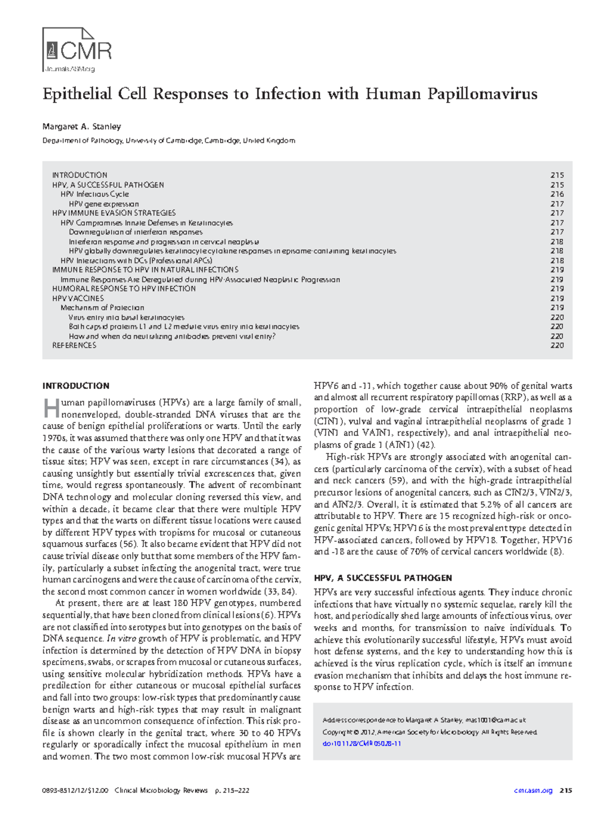 Hpv skin warts - Epithelial Cell Responses to Infection with Human ...
