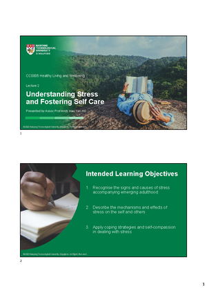 Final Submission - AY 2023/24 SEMESTER 1 CC0005: Healthy Living and ...