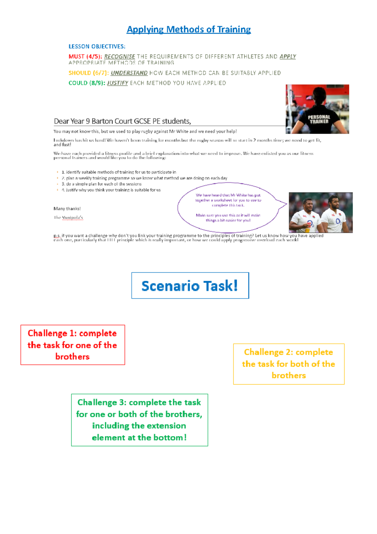 Applying Methods of Training Worksheet copy copy copy - Applying ...