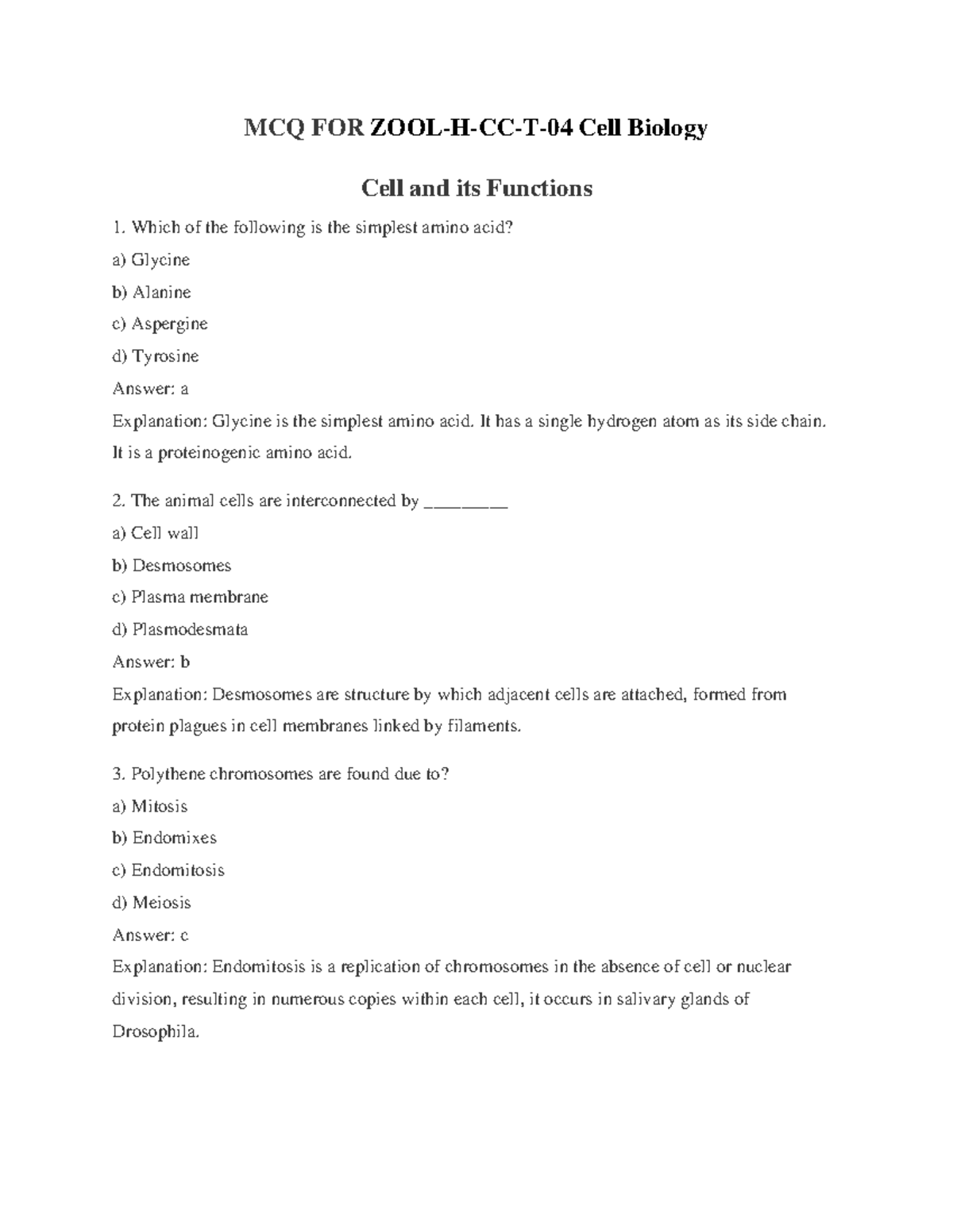 235022 ZOOL-H-CC-T-O4-CELL- Biology-MCQ-converted Copy - MCQ FOR ZOOL-H ...
