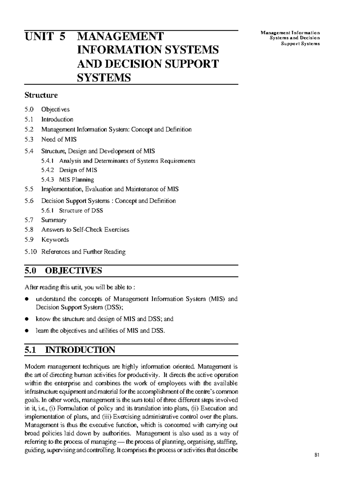 Unit-5 - Management Information Systems and Decision Support Systems UNIT 5 MANAGEMENT ...