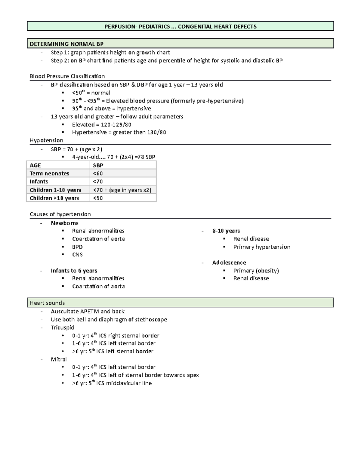 Perfusion - n/a - PERFUSION- PEDIATRICS ... CONGENITAL HEART DEFECTS ...