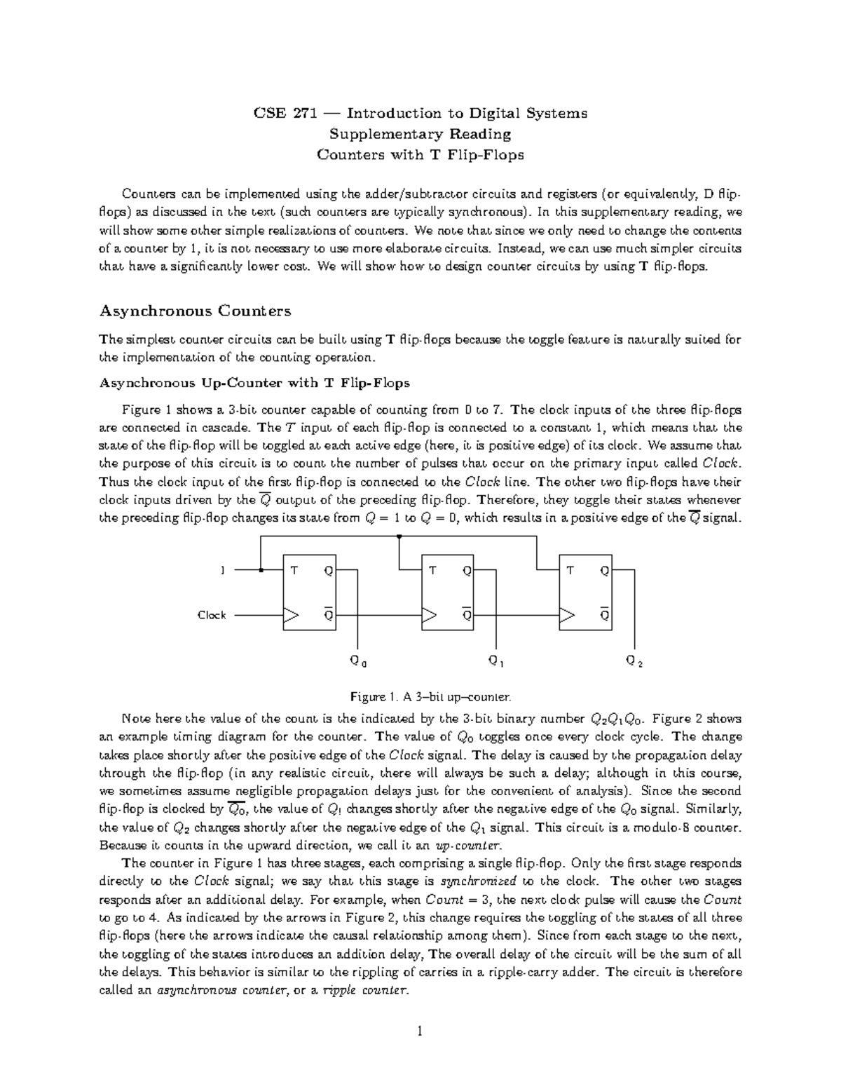 Counter - Uuyytg - CSE 271 — Introduction to Digital Systems ...