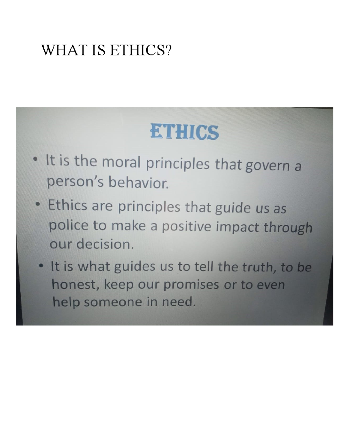 WHAT IS Ethics - definition of etics - Bachelor of Business ...