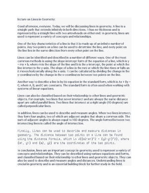 Lecture on triangles in geometry - Triangles are one of the fundamental ...