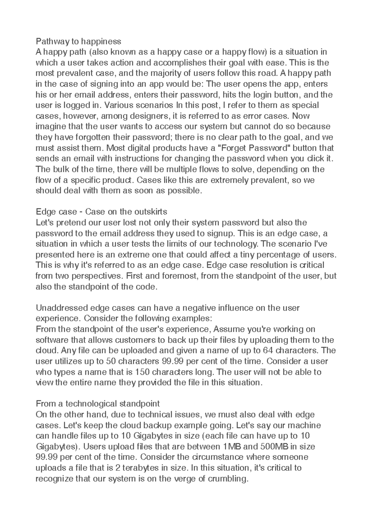 Happy Path - Personal study guide - Pathway to happiness A happy path ...