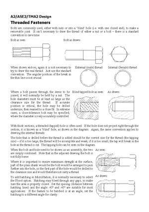Fits Between Mating Parts: Lecture notes - A2/ASE2/TMA2 Design Fits ...