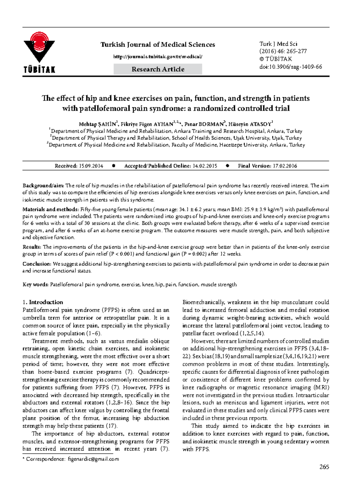 Sag-1409-66 - test - journals.tubitak.gov/medical/ Turkish Journal of ...