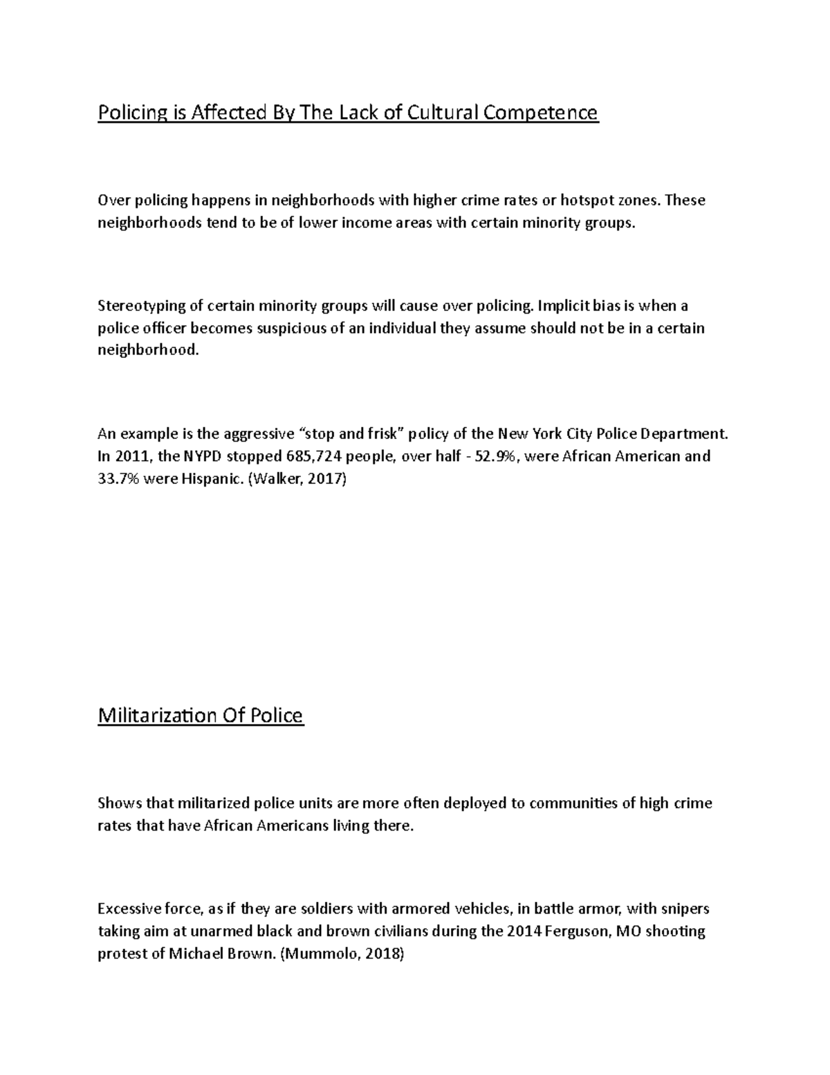 7-2 Project Two - Write OUT OF Slides 1 - Policing is Affected By The ...