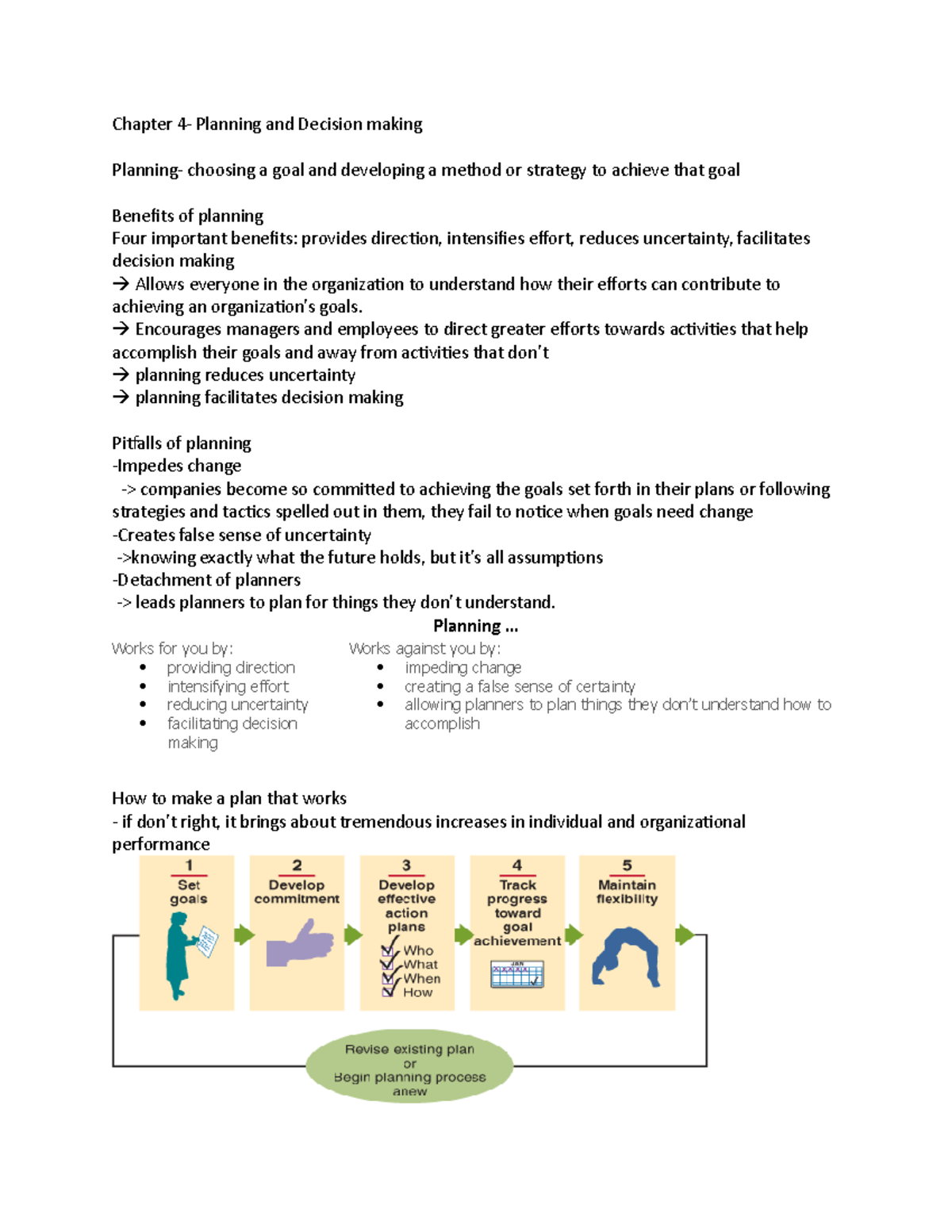 Chapter 4 - dsasda - Chapter 4- Planning and Decision making Planning ...
