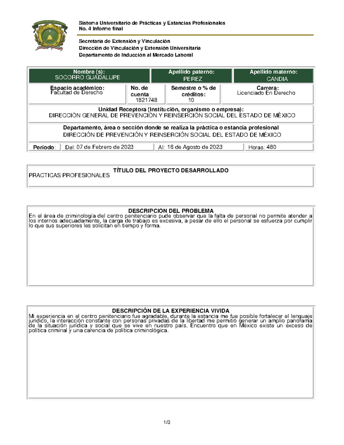 Memoria 1821748 - Sistema Universitario de Prácticas y Estancias ...