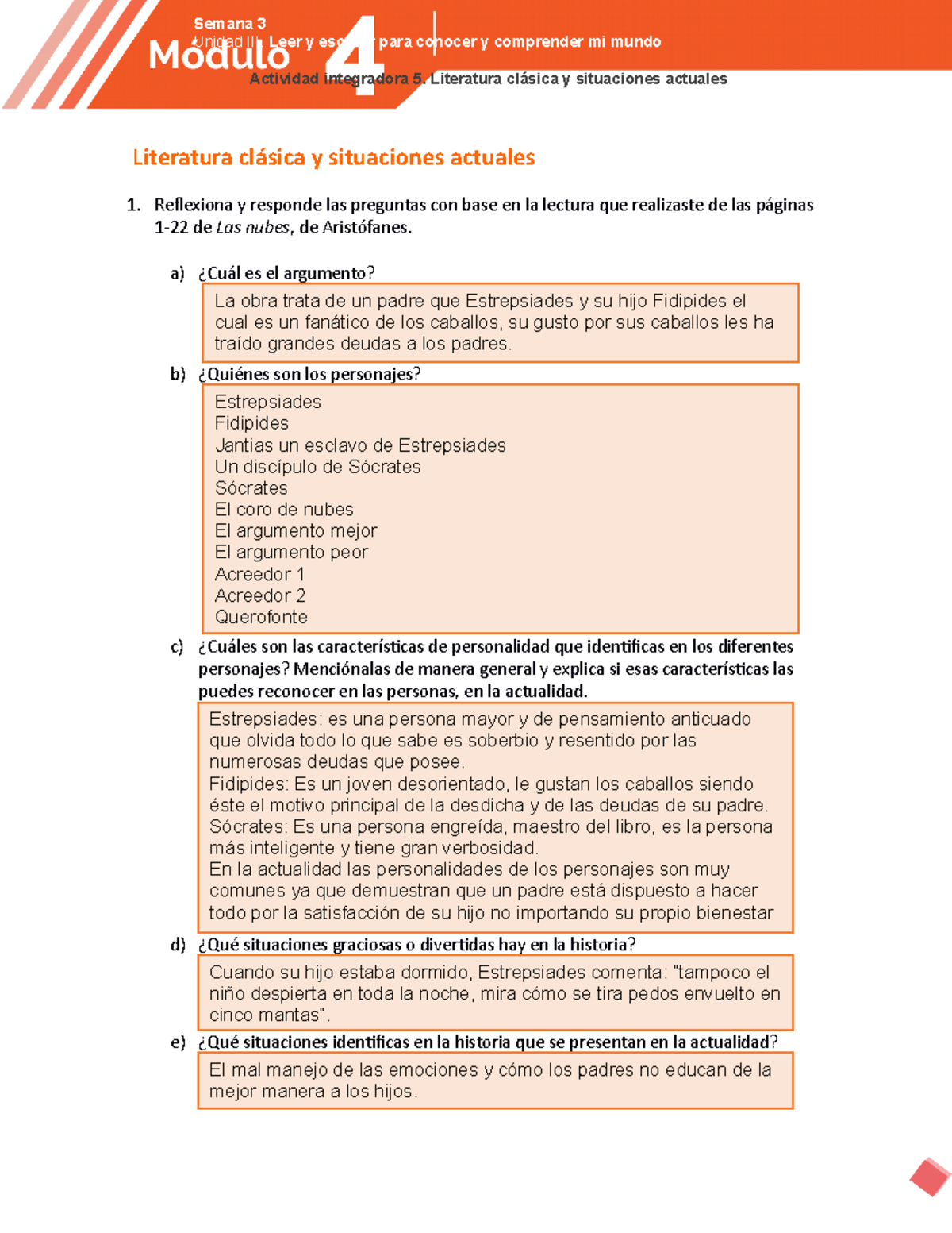 Prepa en linea sep Modulo 4 semana 3.. - Español 1 - UNAM - Studocu