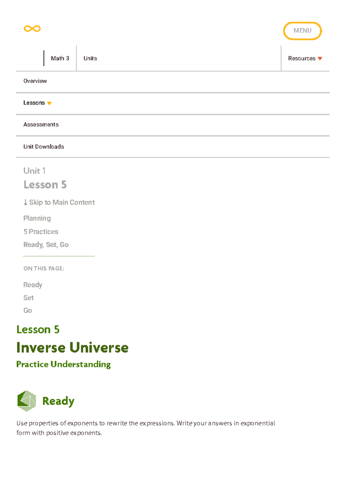 math documents that could help you with calculas - MENU Math 3 Units ...