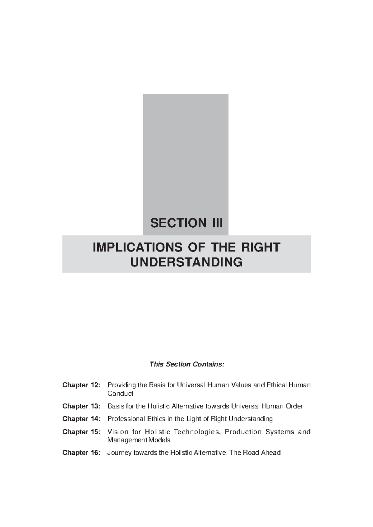 UHV unit5 - unit 5 material - SECTION III IMPLICATIONS OF THE RIGHT ...