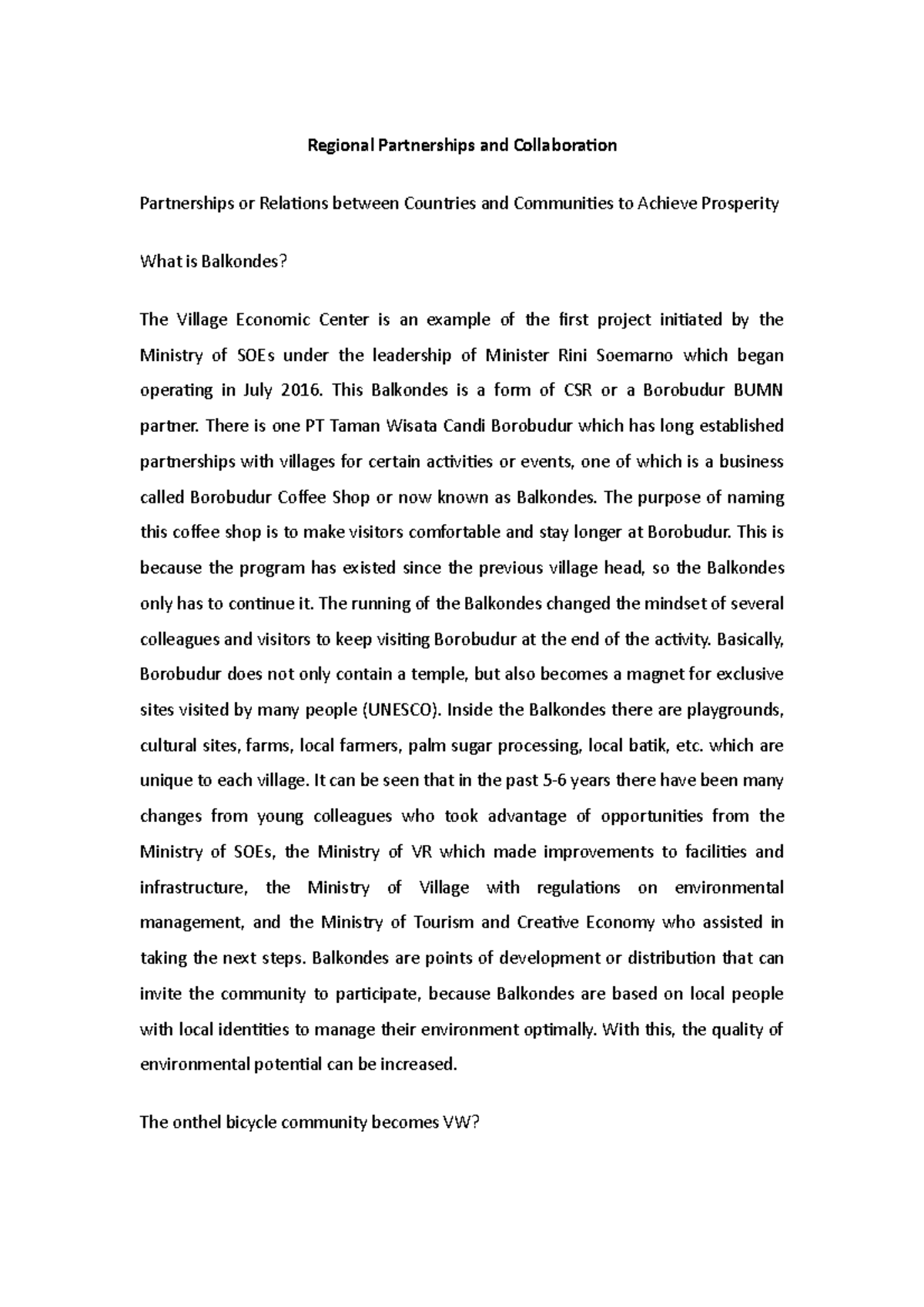 Regional Partnerships and Collaboration - Regional Partnerships and ...