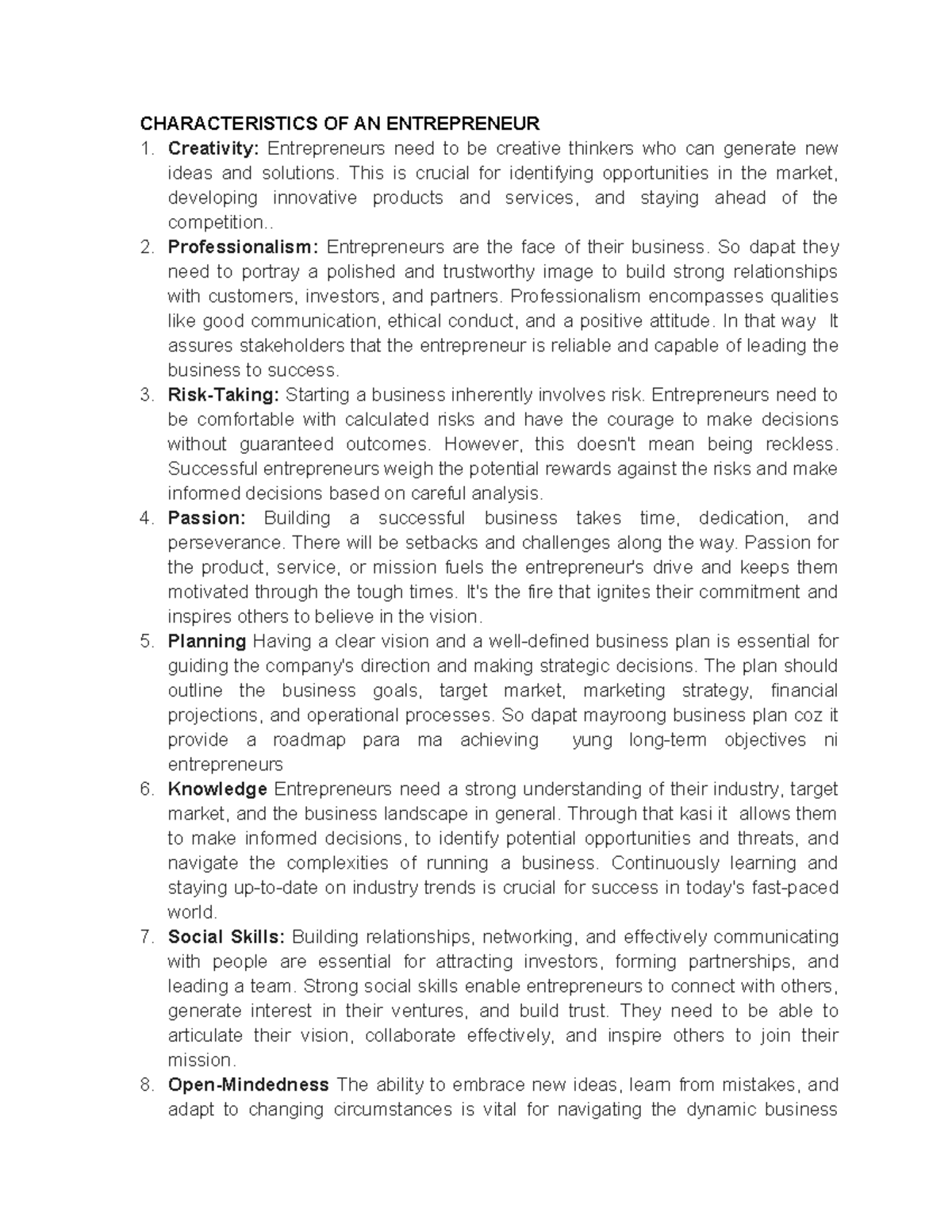 An-entrepreneurs-contribution - CHARACTERISTICS OF AN ENTREPRENEUR 1 ...